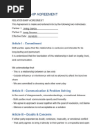 Love Agreement for Couples | PDF