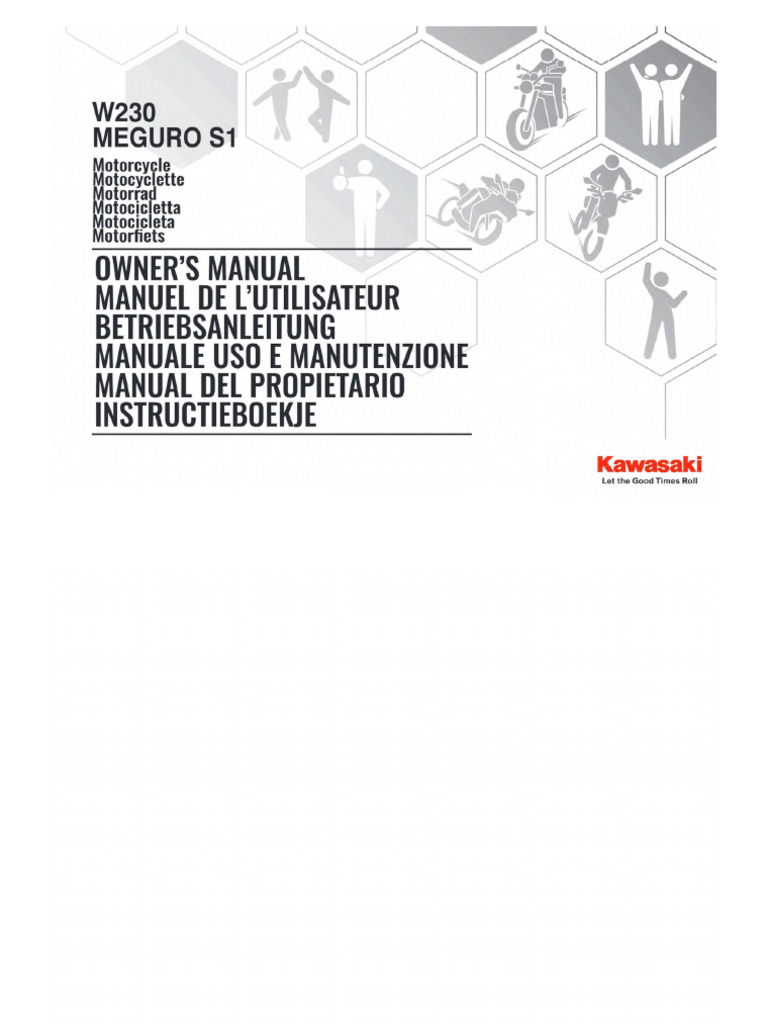 2024 Kawasaki w230 Meguro s1 Owners Manual | PDF | Motorcycle | Brake