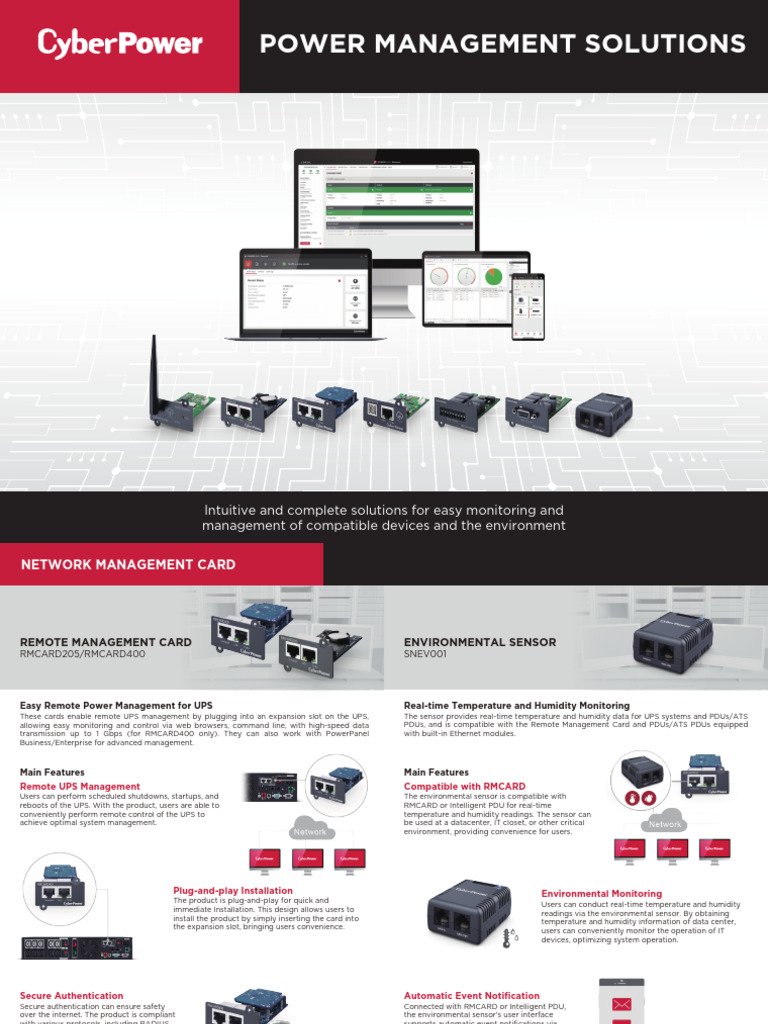 CyberPower Power Management Solutions | PDF | Data Center | Cloud Computing