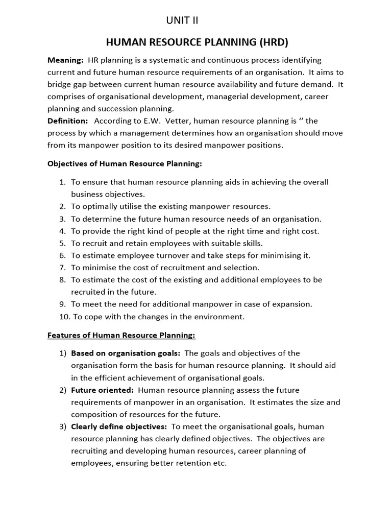 Human Resource PLanning 2 | PDF | Human Resources | Employment