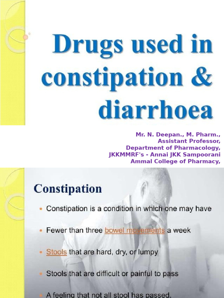 Drugs Used in Constipation and Diarrhea | PDF