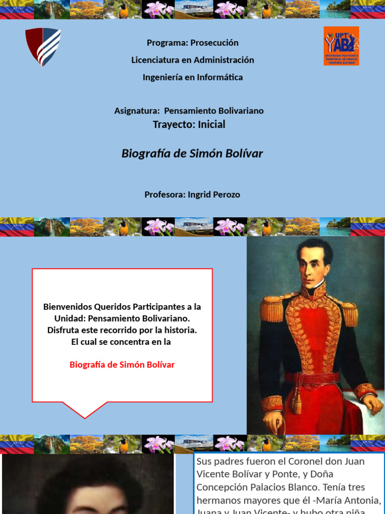 Biografia de Simon Bolivar | PDF