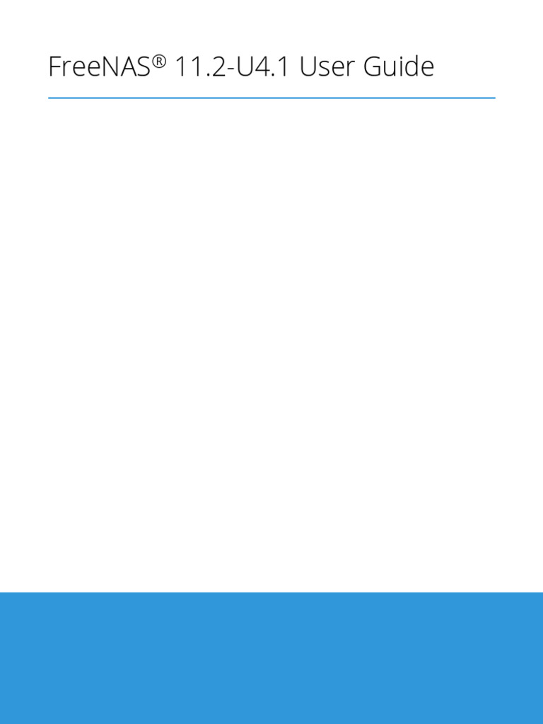 FreeNAS 11.2 U4.1 User Guide | PDF