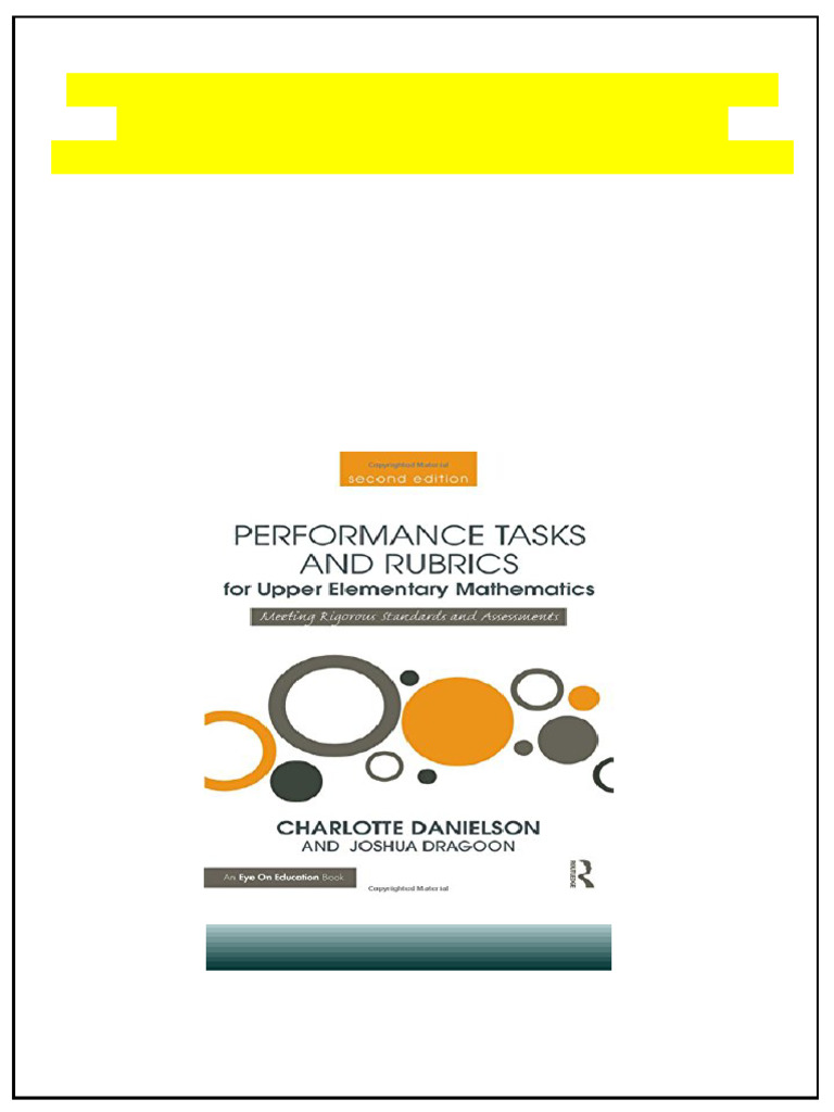Performance Tasks and Rubrics for Upper Elementary Mathematics Meeting ...