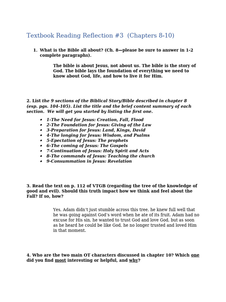 Textbook Reading Reflection #3 (Chapters 8-10) | PDF