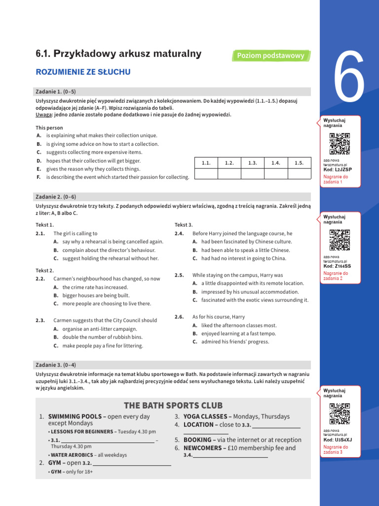 Przykładowy Arkusz Poziom Podstawowy | PDF | Clothing