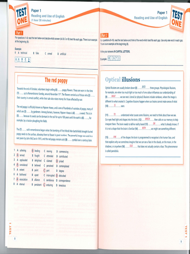 Cambridge Advanced C1 Test Book by Hamilton House Teacher's Answer Key ...