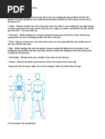 Apron Size Chart for Men & Women | PDF