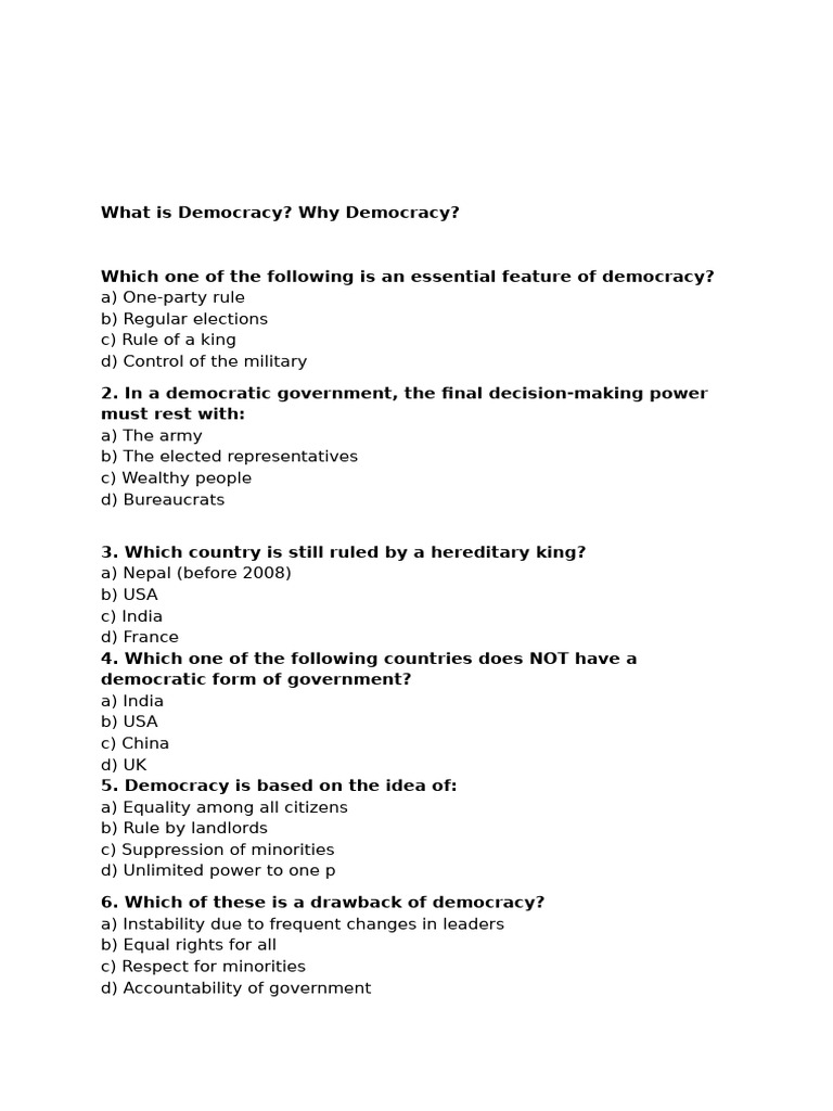 What Is Democracy | PDF