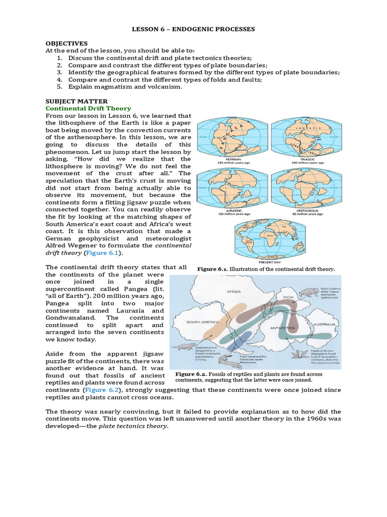Endogenic Processes: Plate Tectonics Explained | PDF | Plate Tectonics ...
