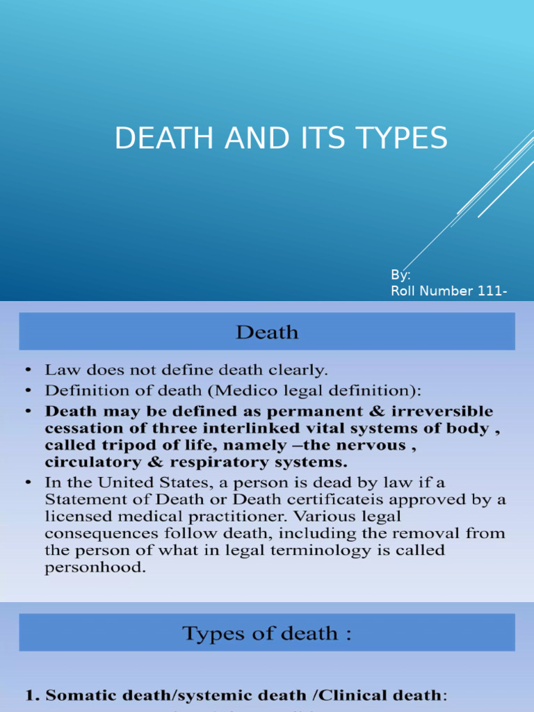 Death PPT For FMT | PDF