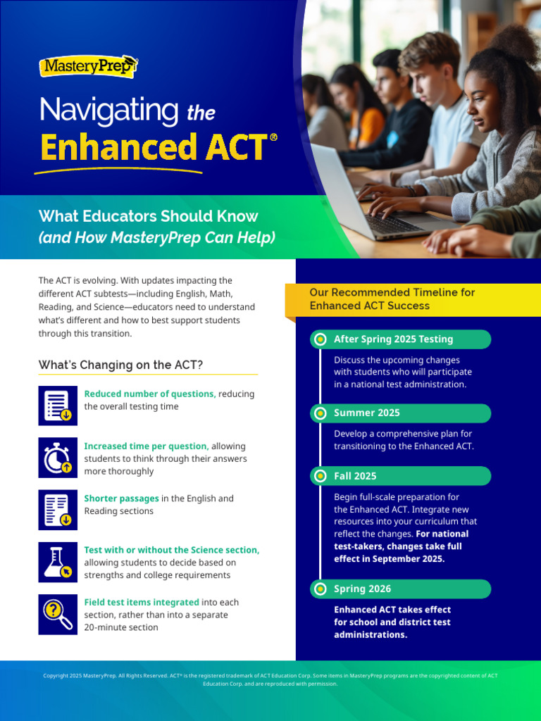 MasteryPrep For The Enhanced ACT Flyer | PDF | Cognition | Learning