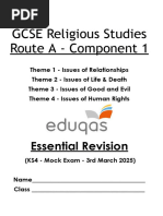 Eduqas GCSE RE Paper 1 Overview | PDF