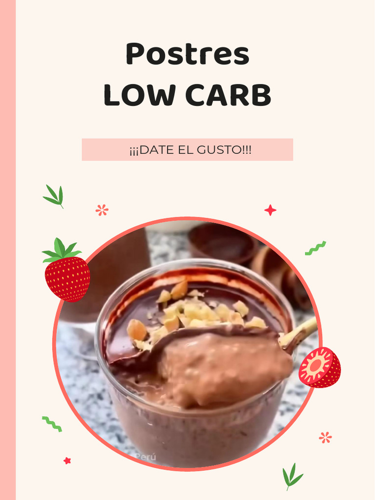 Recetas de Postres Low Carb | PDF | Chocolate | Postres