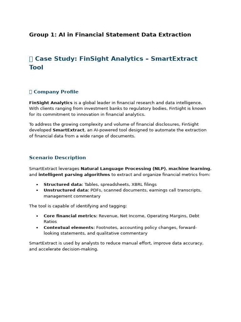 AI Tool for Financial Data Extraction | PDF | Analytics | Artificial ...