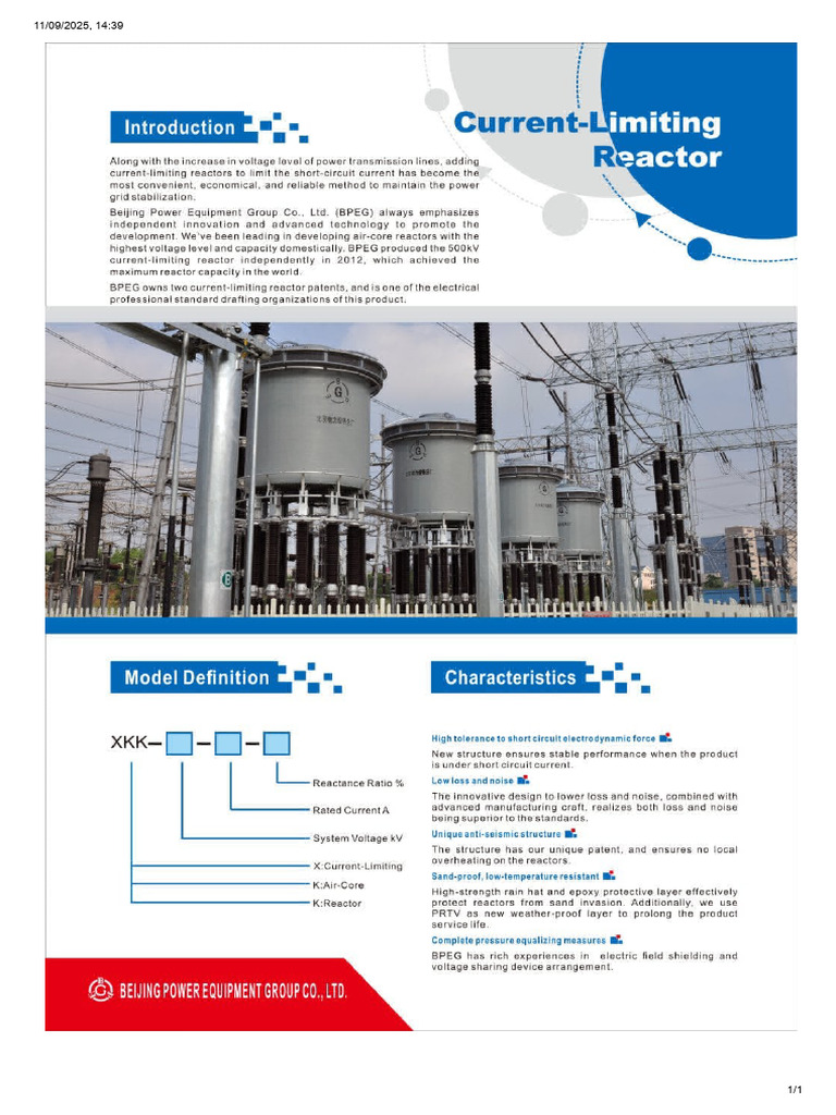 Current Limiting Reactor | PDF