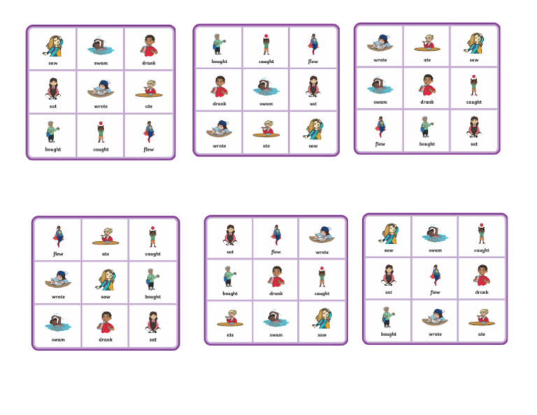 Bingo Verbs | PDF