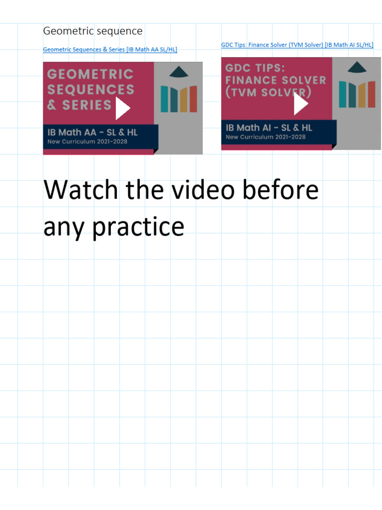 Geometric Sequences | PDF
