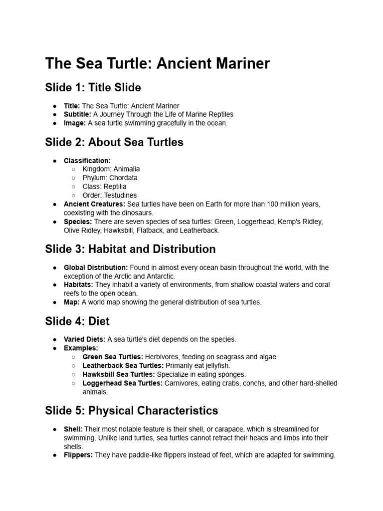 The Sea Turtle- Ancient Mariner | PDF | Sea Turtle | Turtle