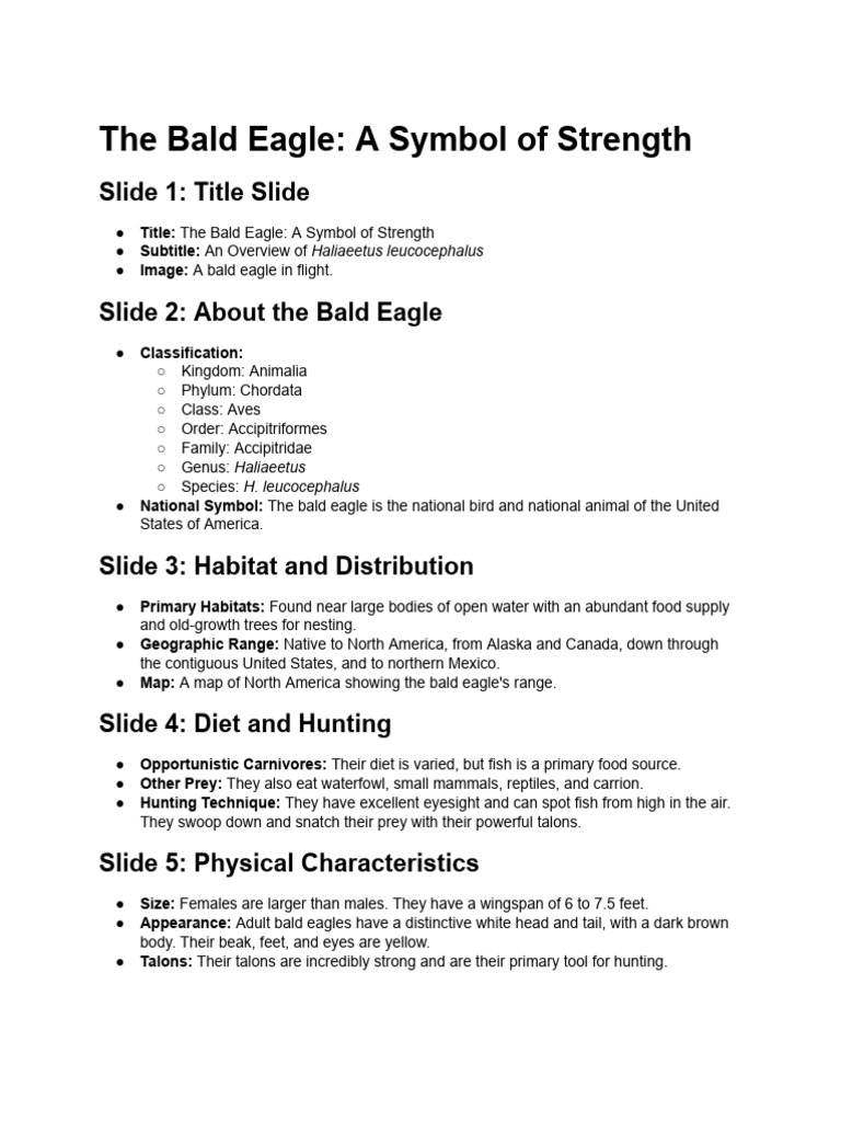 Bald Eagle Classification Overview | PDF | Bald Eagle | Birds Of Prey