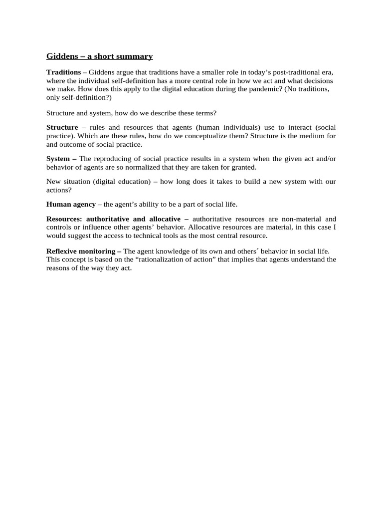 Giddens | PDF