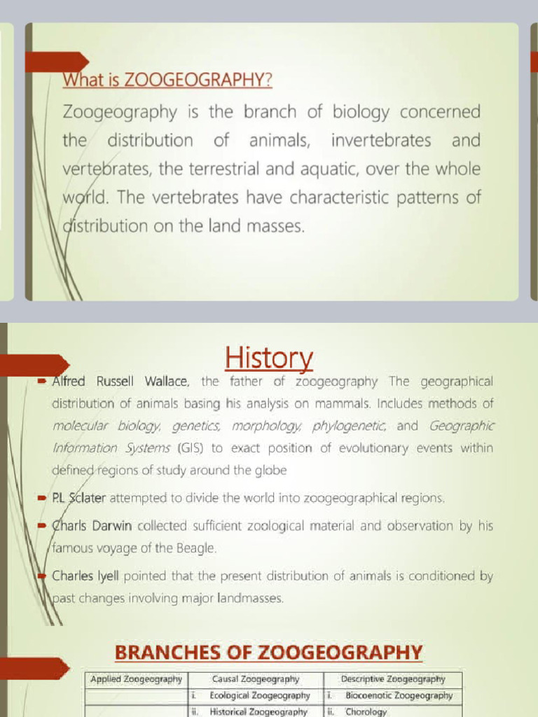 Branches of Zoogeography | PDF