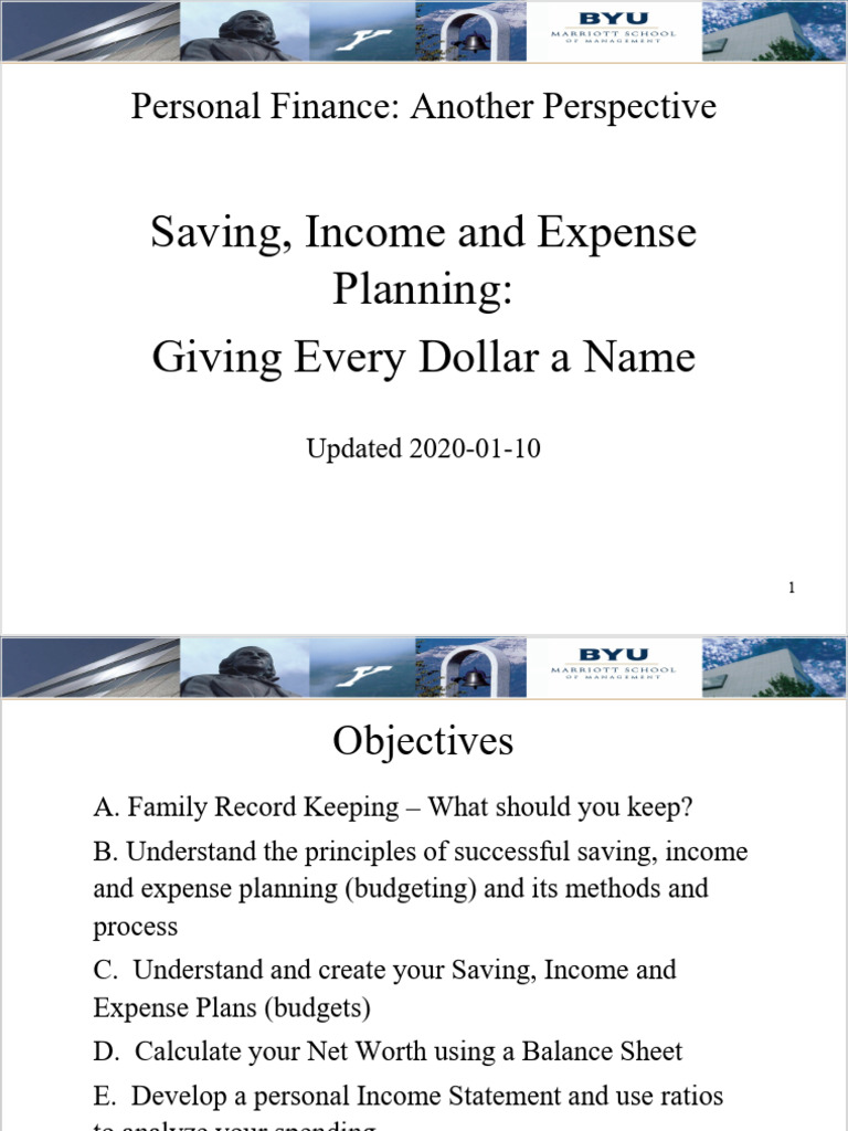 Class Pdfs 03 Budgeting and Your Financial Health PDF | PDF | Expense | Loans