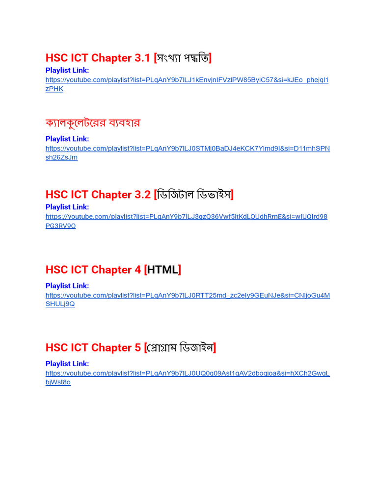 HSC ICT Video Turorials | PDF