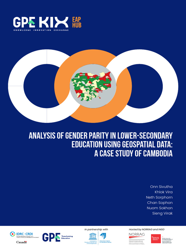 Analysis of Gender Parity in Lower Secondary Using Geospatial Data a ...