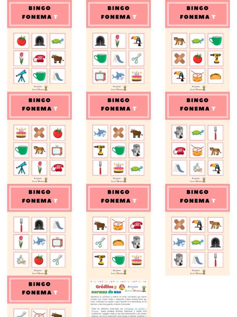 Bingo Fonema T | PDF