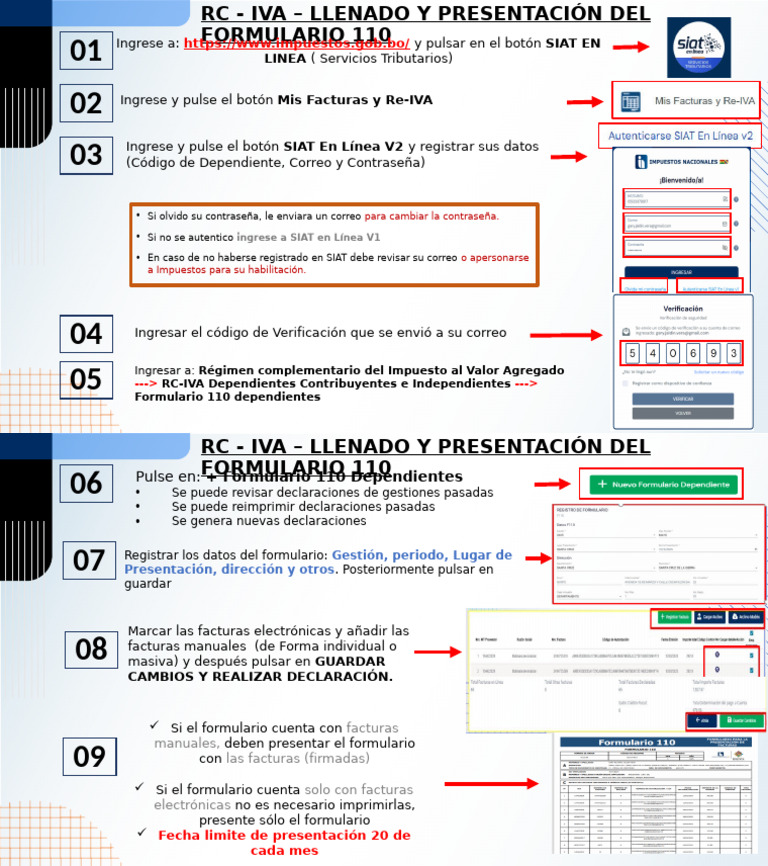 RC - Iva - Llenado y Presentación Del Formulario 110 - Resumen | PDF