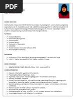 Experience Letter for HR Assistant | PDF