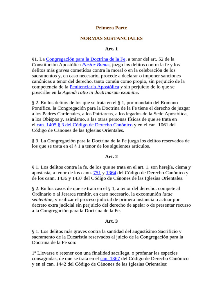 En el nuevo texto de las Normae de gravioribus delictis, modificado por ...