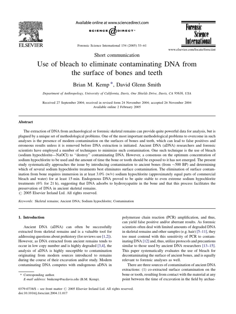 Bleach and DNA | PDF