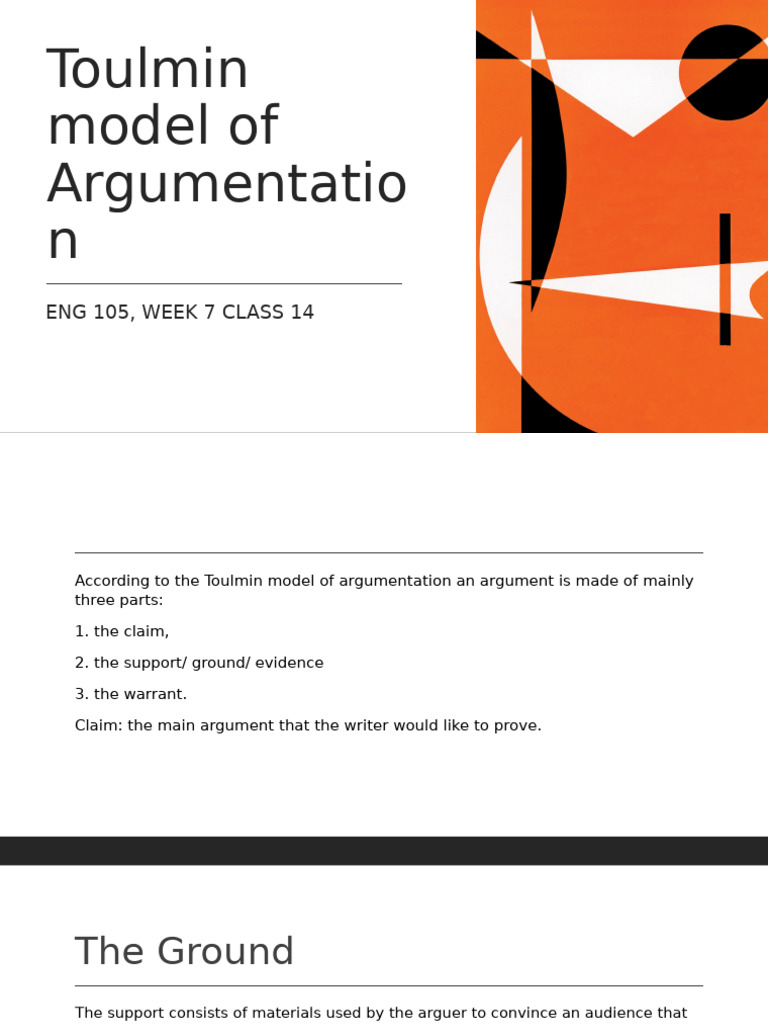Understanding the Toulmin Model of Argumentation | PDF | Refugee