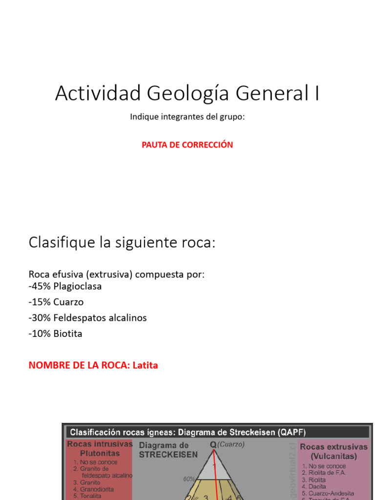 Actividad Rocas Igneas - CORRECCIÓN | PDF