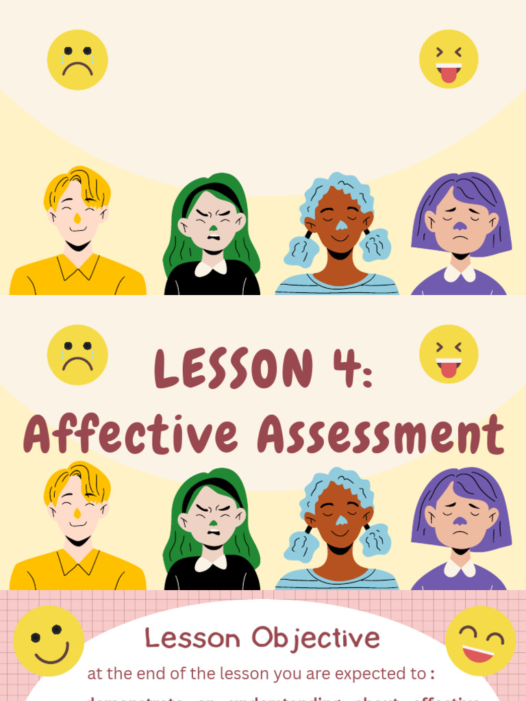 Lesson 4 Affective Assessment | PDF | Learning | Affect (Psychology)