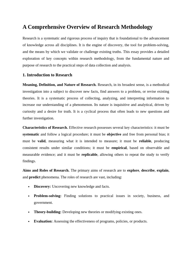 Comprehensive Research Methodology Guide | PDF | Scientific Method ...