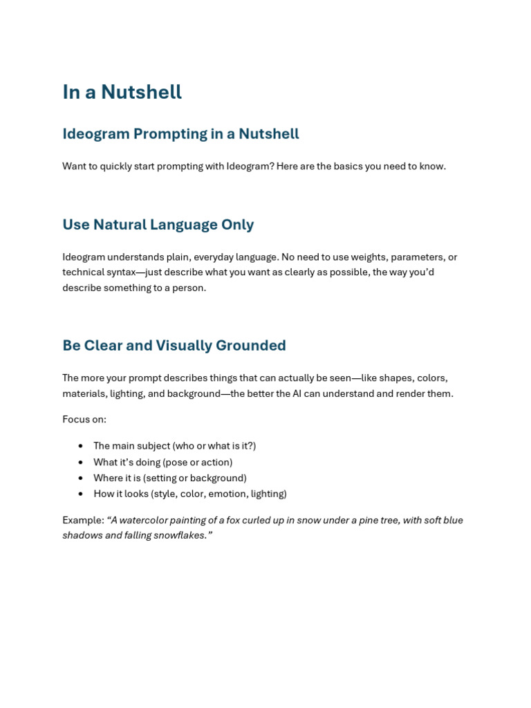 Ideogram Prompting Essentials Guide | PDF | Typefaces | Composition ...