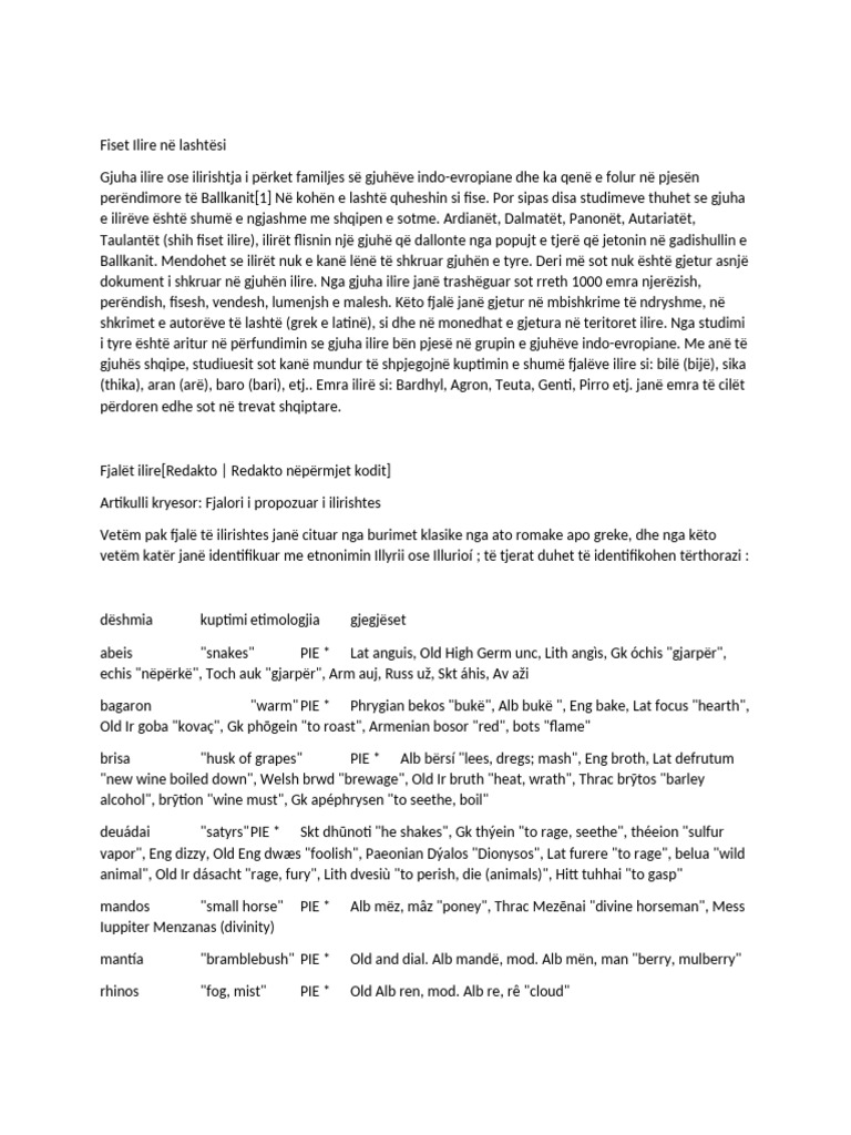 Fiset Ilire Në Lashtësi | PDF