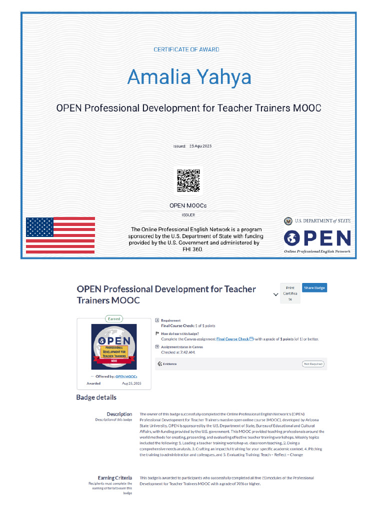OPEN ToT Certificate PDF | PDF