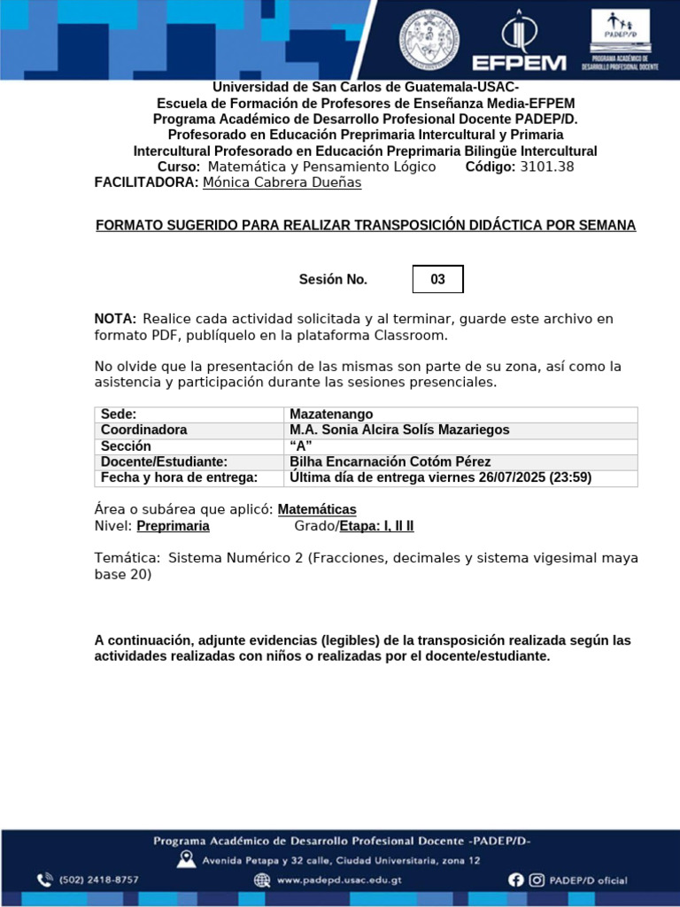 Transposicion Didactica 3 Ana Mancio | PDF