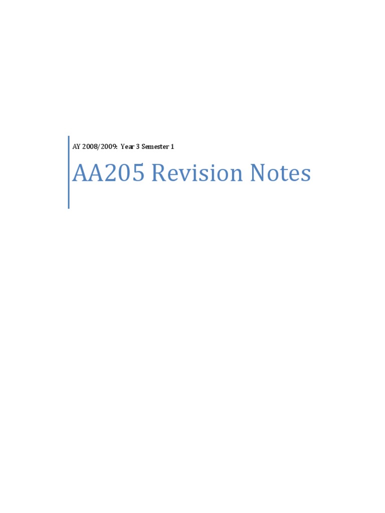 AA205 Revision Notes | PDF | Risk | Strategic Management