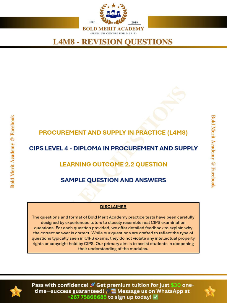 L4M8 - Bma Sample Questions - 12 | PDF | Audit | Corporate Social ...
