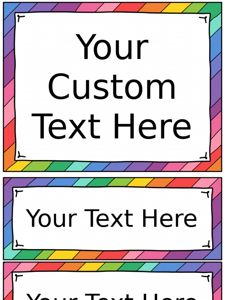 Rainbow Name Tags | PDF