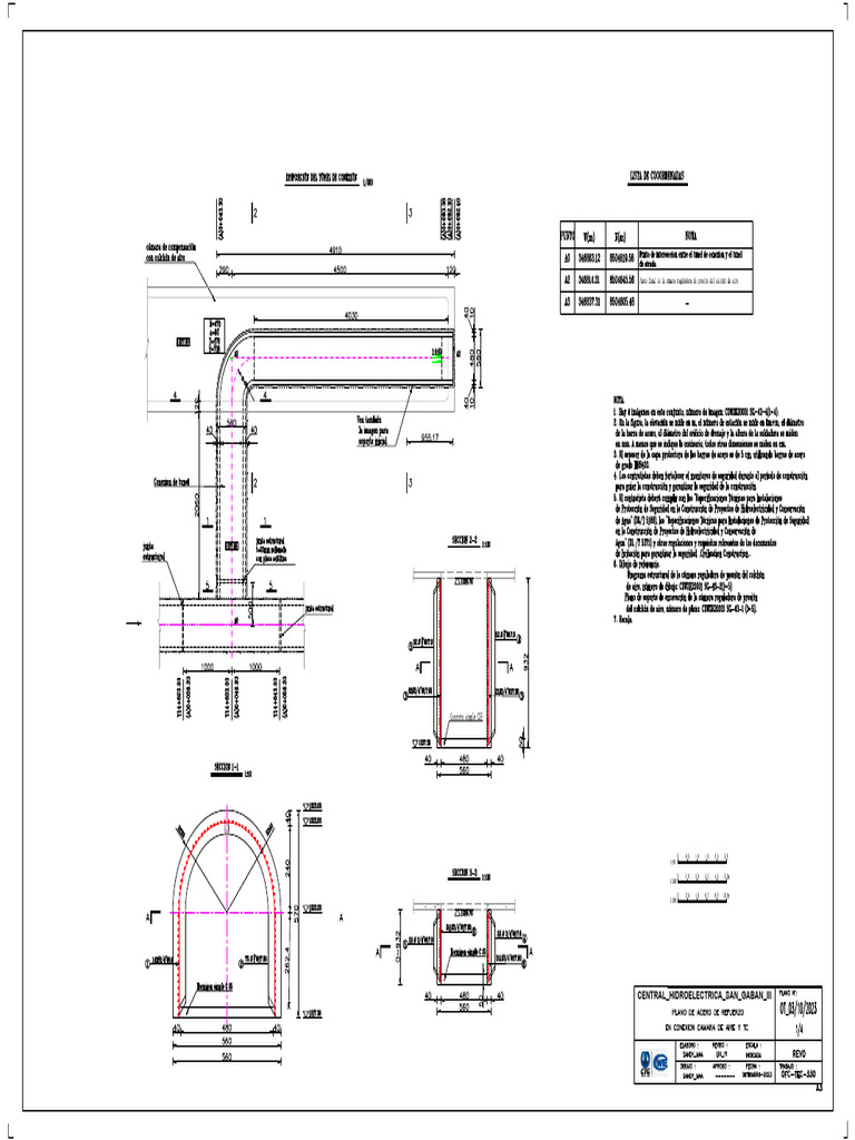 Ofc-Tec-23-230-233 Plano de Acero de Refuerzoen Conexion Camara de Aire y TC - Rev 0 | PDF