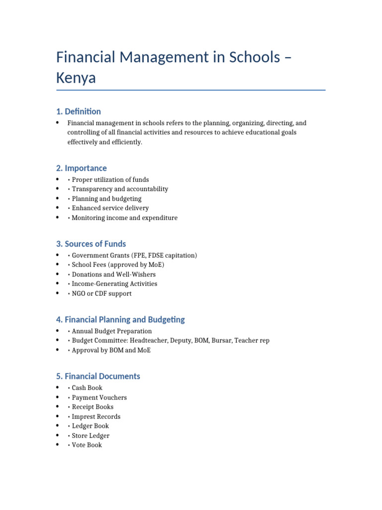 Effective Financial Management in Schools | PDF