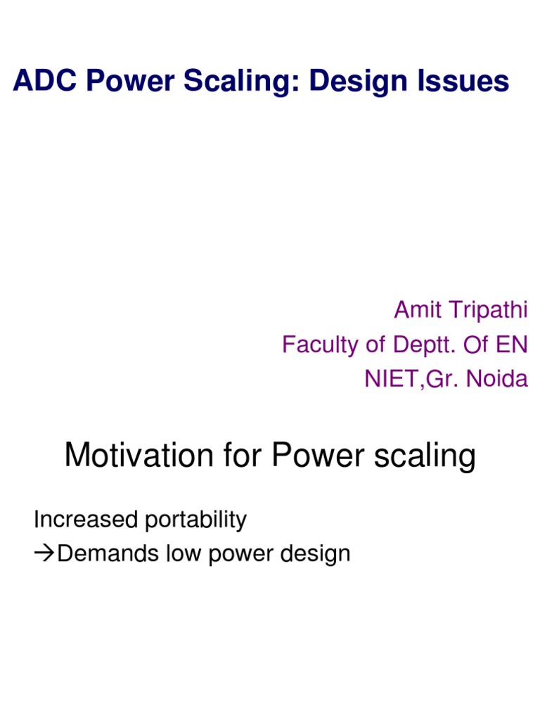 ADC Power Scaling | PDF | Analog To Digital Converter | Field Effect ...