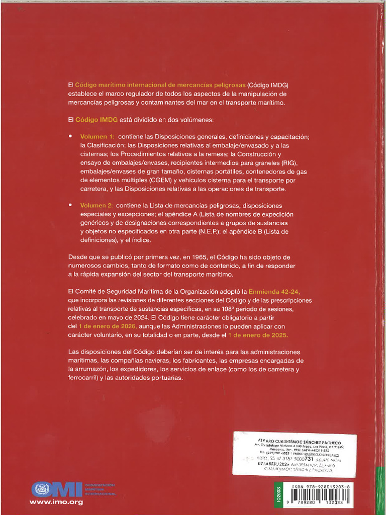 Codigo Imdg Vol - 2 (1) - 562 | PDF