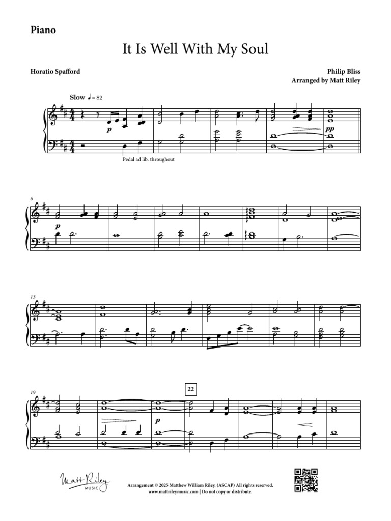 It Is Well With My Soul - Piano | PDF